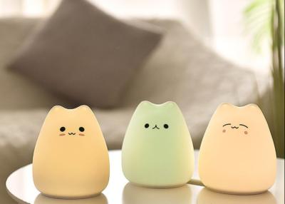 China 0.3w 146g Rechargeable Night Lamp Multicolor Silicone Bedside Touch Sensor LED for sale