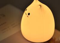 China 0.3w 146g Rechargeable Night Lamp Multicolor Silicone Bedside Touch Sensor LED for sale