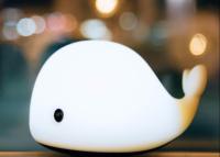 China Silica Gel Whale Rechargeable Night Lamp Bedside Atmosphere LED Dolphins for sale