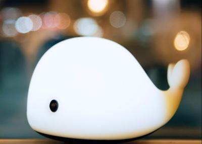 China Silica Gel Whale Rechargeable Night Lamp Bedside Atmosphere LED Dolphins for sale