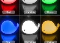 China Silica Gel Whale Rechargeable Night Lamp Bedside Atmosphere LED Dolphins for sale