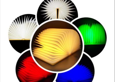 China 2000mAh N52 Magnets Wooden Book Light Lamp Tyvek Paper USB Led folding for sale