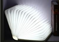 China 2000mAh N52 Magnets Wooden Book Light Lamp Tyvek Paper USB Led folding for sale