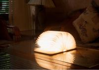 China 2000mAh N52 Magnets Wooden Book Light Lamp Tyvek Paper USB Led folding for sale