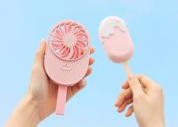 China Cute Ice Cream Handy USB Fan Second Gear Wind Portable USB Rechargeable 800MAh for sale