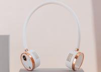 China Auto Scroll Rechargeable Portable Neck Hanging Fan Digital USB Portable Silica Gel for sale