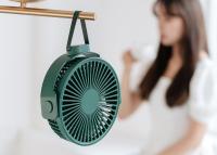 China 4000mAh Lanyard Handy USB Fan Cooling Electric Mini Rechargeable Hanging Rotate for sale