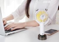 China Handheld 150G 1200MAh Handy USB Fan Portable Mini Colorful LED Light 4.7W for sale