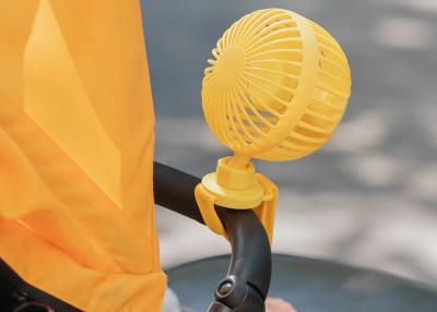 China Noiseless 45 Degree Rotated Baby Stroller Fan , Essential Oil Chip Handheld Rechargeable Fan for sale