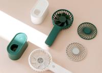 China USB 2000mAh Rechargeable Fan Handheld , Lightless Refrigerating Rotating Desk Fan for sale