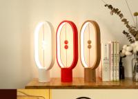 China Ellipse Wireless Night Lamp , Magnetic Smart Balance Rechargeable Moon Lamp Air Switch for sale
