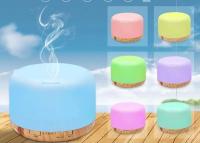 China Mute 0.64kg Wooden Ultrasonic Diffuser 7 Color Light Dustproof Usb 500ml for sale