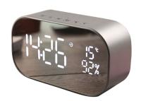 China Tone Prompts Mini Waterproof Speaker , TF Card Mirrored Alarm Clock Bluetooth Speaker for sale