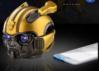 China Bumblebee Helmet Dual Diaphragm Mini Wireless Speaker Bluetooth Subwoofer 65dB for sale