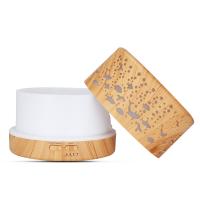 China 700ML Carved Wood Aroma Diffuser Ultrasonic Lights 45ml/h Essential Oil for sale
