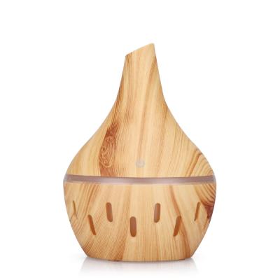 China 300ML 30ml/hGrain Wood Aroma Diffuser LED USB Ultrasonic Cool Mist Essentia l Oils for sale