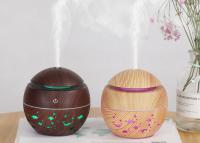 China 20m2 Waterless Wooden Air Humidifier 150g Ultrasonic Aroma LED Light for sale