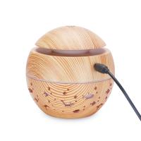 China 20m2 Waterless Wooden Air Humidifier 150g Ultrasonic Aroma LED Light for sale