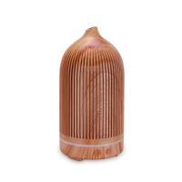 China 200ml Hollow Strip Ultrasonic Wood Grain Vase Aromatherapy Aroma Diffuser for sale