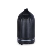 China 200ml Hollow Strip Ultrasonic Wood Grain Vase Aromatherapy Aroma Diffuser for sale