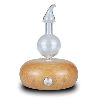 China Vintage Glass Wood Grain Nebulizing Aromatherapy Diffuser Essential Oil  Scent for sale