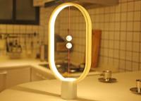 China Ellipse Wireless Night Lamp , Magnetic Smart Balance Rechargeable Moon Lamp Air Switch for sale