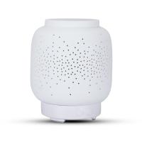 China 100ML White Ceramic Ultrasonic Essential Oil Diffuser Aroma 14W Light Led for sale