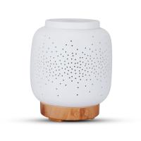 China 100ML White Ceramic Ultrasonic Essential Oil Diffuser Aroma 14W Light Led for sale