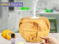 China 600ml 35dB Ultrasonic Essential Oil Diffuser Dark Wood Office 30ml/H Air Aroma for sale