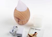 China 300ML Waterdrop Ultrasonic Essential Oil Diffuser 7 Led Color 50ml/h Wood Grain for sale