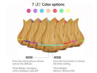 China 150ml 35dB Ultrasonic Essential Oil Diffuser Wood Grain Flower Aroma 35ml/h for sale