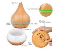 China 400ml 35ml/h Ultrasonic Essential Oil Diffuser Wood Grain for sale