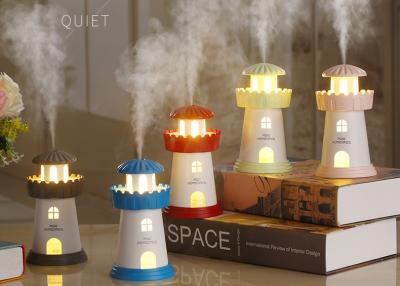 China 150ml Lighthouse USB Air Humidifier Ultrasonic Portable Desktop 7 Color for sale