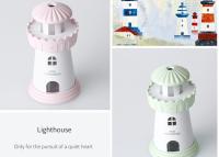 China 150ml Lighthouse USB Air Humidifier Ultrasonic Portable Desktop 7 Color for sale