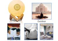 China App Control Quran Speaker Touch Moon Lamp With 700mAh  Battery for sale