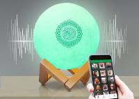 China App Control Quran Speaker Touch Moon Lamp With 700mAh  Battery for sale