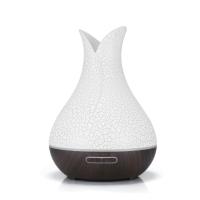 China 400ML Cracked Colorful Vase Wood Aroma Diffuser For Essential Oil for sale