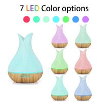 China 400ML Cracked Colorful Vase Wood Aroma Diffuser For Essential Oil for sale