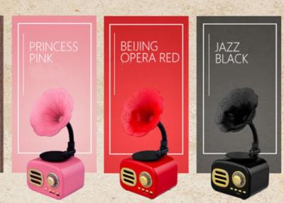 China Plastic 1200Mah Fm Radio Speaker Trumpet Shape Retro Subwoofer Speaker for sale