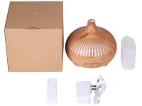 China 500ML Remote Control Hollow Wood Ultrasonic Aromatherapy Diffuser Humidifier With Bluetooth Stereo for sale