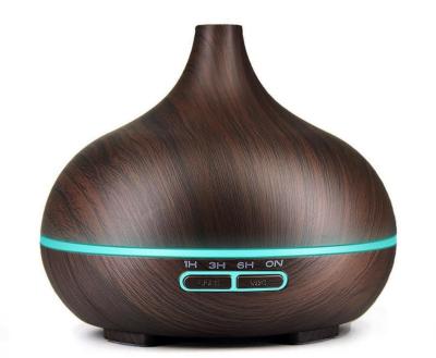 China Wood Grain 400ml Ultrasonic Essential Oil Diffuser For Christmas Gift for sale