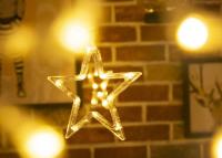 China Waterfall Rechargeable Night Lamp Christmas Safety Led Curtain Star Lights for sale