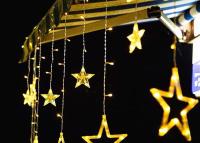 China Waterfall Rechargeable Night Lamp Christmas Safety Led Curtain Star Lights for sale