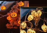 China IP44 PVC Halloween String Lights 1.5M10 LED Halloween Pumpkin Lights for sale