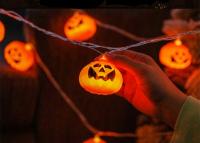 China IP44 PVC Halloween String Lights 1.5M10 LED Halloween Pumpkin Lights for sale