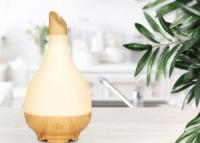 China 5V 100ML Wood-Grain Aromatherapy Warm Light Night LED Essential Oil Table Top Humidifier Aromatherapy for sale