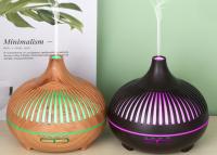 China 500ML Remote Control Hollow Wood Ultrasonic Aromatherapy Diffuser Humidifier With Bluetooth Stereo for sale