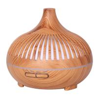 China 500ml Ultrasonic Hollow Wood Aroma Diffuser Cool Mist Humidifier With Bluetooth Speaker for sale