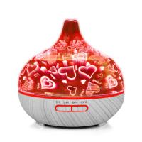 China 3D Firework Glass Essential Oil Air Aroma Diffuser 400ml Cool Mist Air Diffuser Humidifier for sale