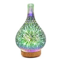 China 100ml Colorful 3D Glass Fireworks Aroma Diffuser Essential Oil Aromatherapy Diffuser Humidifier for sale